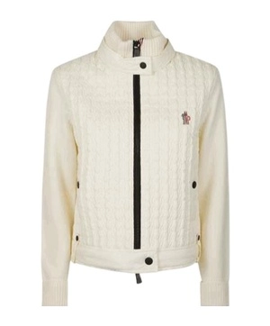 Moncler Quilted Zip-up Knitted Sweater