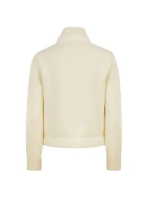 Moncler Quilted Zip-up Knitted Sweater