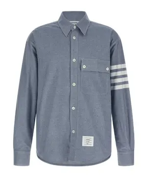 Thom Browne 4-bar Flannel Shirt - No