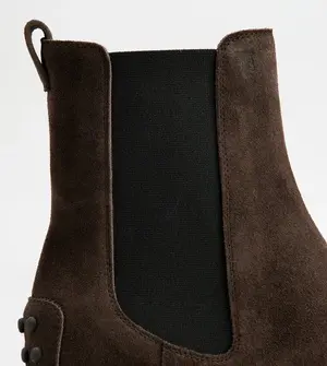 TOD'S Slip-on Ankle Boots With Block Heel - Brown