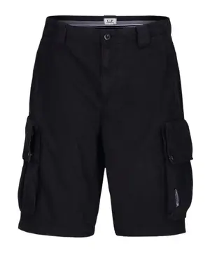 C.P. COMPANY Gabardine Lens Cargo Shorts - Black