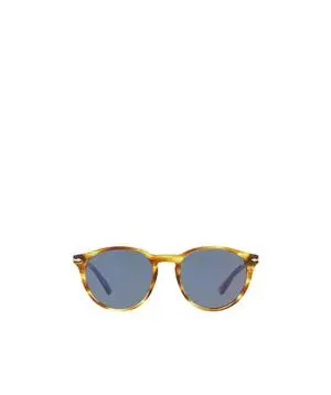 Persol Round Frame Sunglasses With Logo Detail - Gray