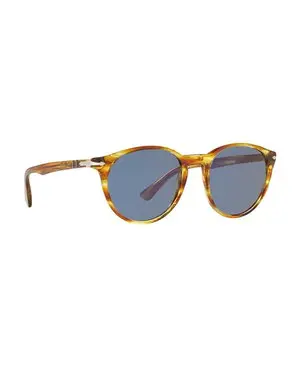 Persol Round Frame Sunglasses With Logo Detail - Gray