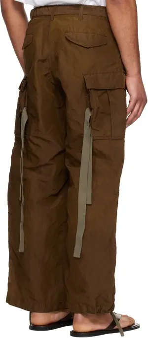 Sacai Belted Cargo Casual Pants - Brown
