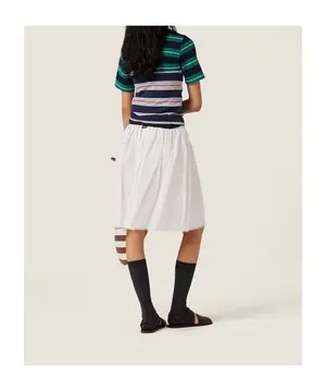 Miu Miu Striped Crewneck T-shirt