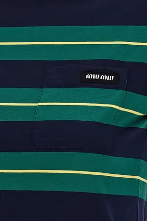 Miu Miu Striped Crewneck T-shirt