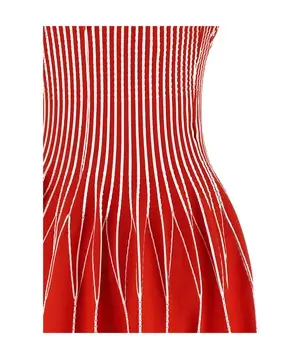 Elisabetta Franchi Pleated Knit Mini Dress