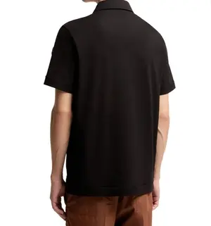Moncler Short-sleeve Pocket Polo Shirt - Black
