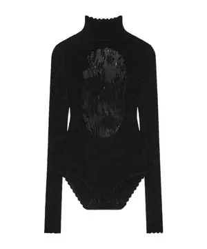 Givenchy Floral Lace Bodysuit - Black
