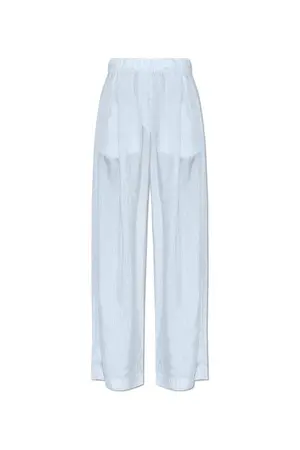 Dries Van Noten Striped Straight-leg Trousers - Light Blue
