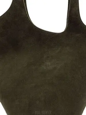 Attico The La Scoop Asymmetric Medium Shopper Bag - Black