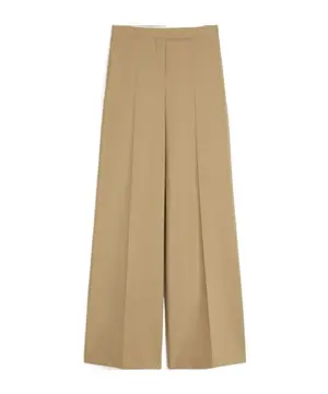 Max Mara Bronte Crease Detailed Pants - Camel