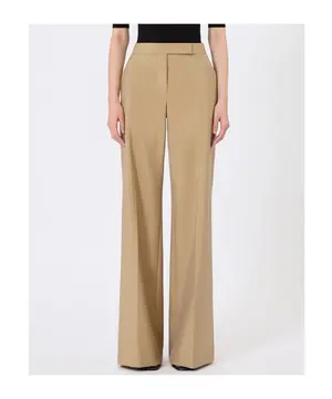 Max Mara Bronte Crease Detailed Pants - Camel