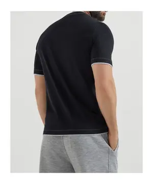 Brunello Cucinelli Logo Embroidered Layered T-shirt - No