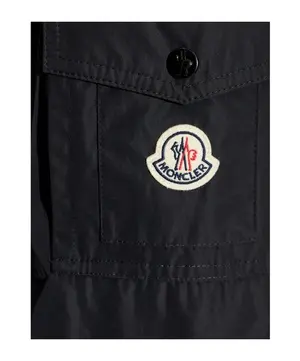 Moncler Sayan Logo Patch Zip-up Jacket - Black