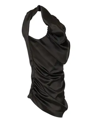 VIVIENNE WESTWOOD Ginnie Top Draped Round Neck Sleeveless - Black