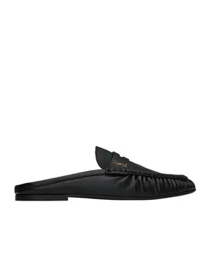 Saint Laurent Le Loafer Slip-on Mules - Black