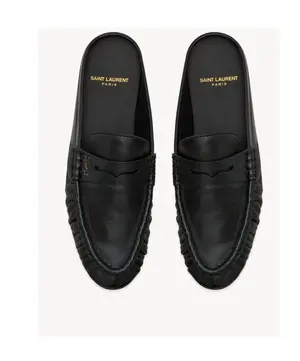 Saint Laurent Le Loafer Slip-on Mules - Black