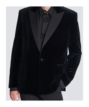 Balmain Velvet And Satin 1-button Blazer