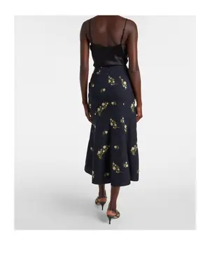 Erdem Floral Jacquard Midi Skirt