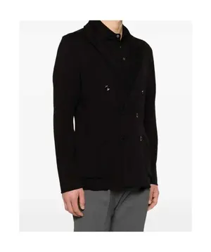 LARDINI Double-breasted Blazer - Black