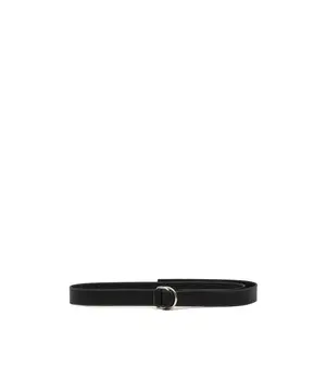 Ami Leather Belt With D-ring Buckle - Black