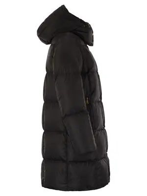 Moncler Logo Patch Quilted Hooded Jacket