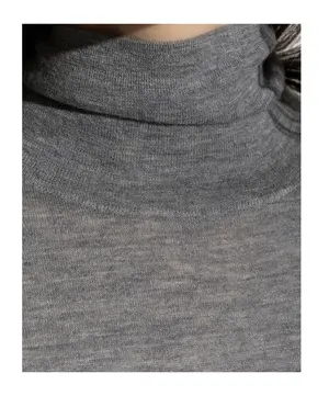 LISA YANG Danette Turtleneck Knitted Jumper - Gray