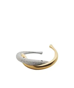 Bottega Veneta Sterling Silver And 18k Gold-plated Sterling Silver Sardine Bracelet - Multicolor