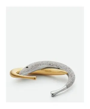 Bottega Veneta Sterling Silver And 18k Gold-plated Sterling Silver Sardine Bracelet - Multicolor