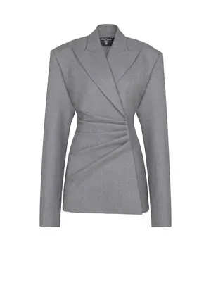 Balmain Draped Short Jacket Dress