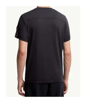 Moncler Logo Printed Crewneck T-shirt - Navy Blue