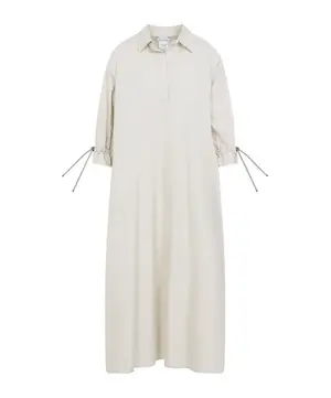 Max Mara Belted Midi Dress With Drawstring Cuffs