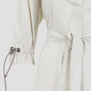 Max Mara Belted Midi Dress With Drawstring Cuffs