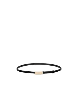 Gucci Gg Engraved Thin Belt - Black