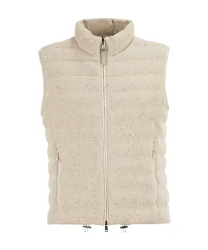 Brunello Cucinelli Brunello Cucinelli Sequin Embellished Zip-Up Gilet No