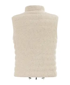 Brunello Cucinelli Sequin Embellished Zip-up Gilet - No