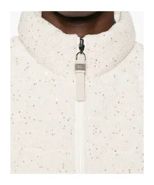 Brunello Cucinelli Sequin Embellished Zip-up Gilet - No
