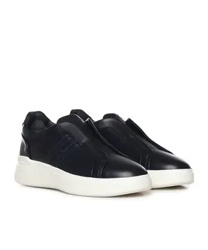 Hogan Round Toe Slip-on Sneakers - Black
