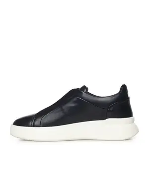 Hogan Round Toe Slip-on Sneakers - Black