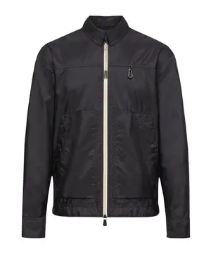 Moncler Zip-up Jacket With Drawstring Hem - Black