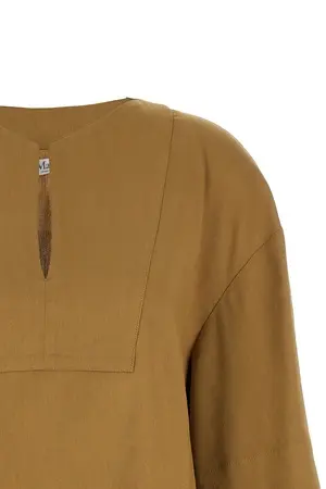 Max Mara Sospiro V-neck Top - Nude