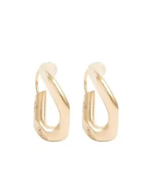MAISON MARGIELA Engraved Logo Hoop Earrings