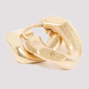 MAISON MARGIELA Engraved Logo Hoop Earrings