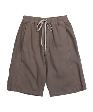 Rick Owens Drawstring Shorts With Button Detail - Black