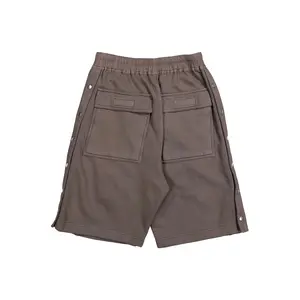 Rick Owens Drawstring Shorts With Button Detail - Black