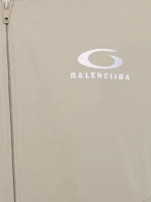 Balenciaga High Collar Zip Jacket - Beige
