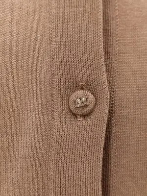 Max Mara Short Sleeve Ribbed Knit Lapel Collar Shirt