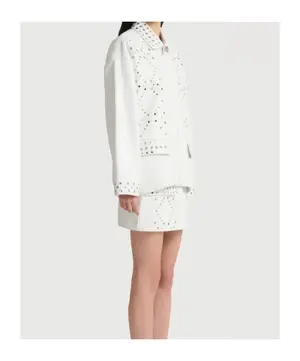 Marni Embellished Leather Mini Skirt