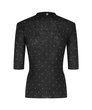 Rabanne Embellished Crewneck Top